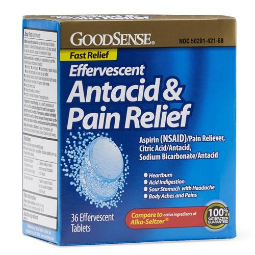 GoodSense 24/36's Antacid Effervescent Pain Relief - Caball Sales