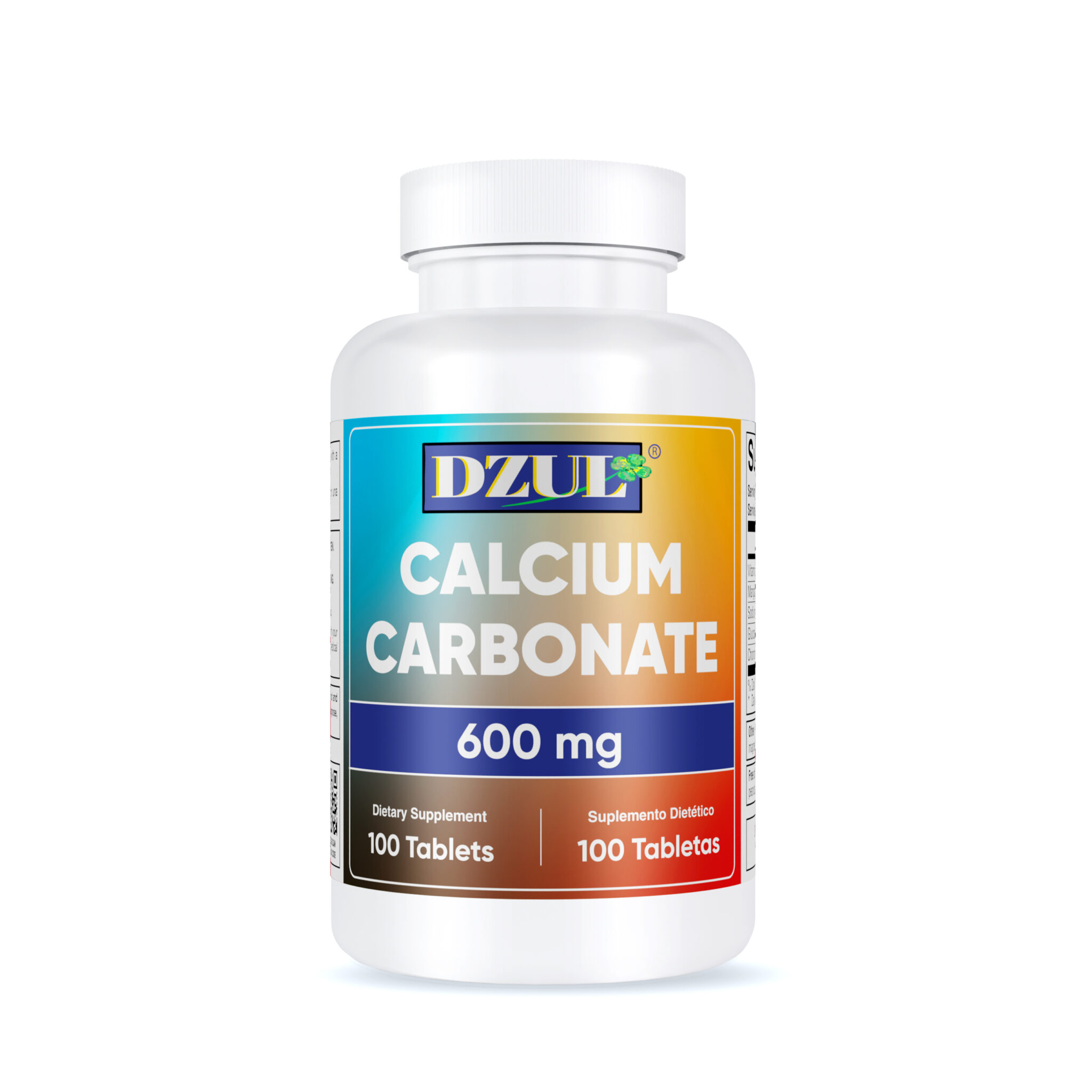 Dzul Nutra 100/100's Calcium Carbonate 600 mg - Caball Sales