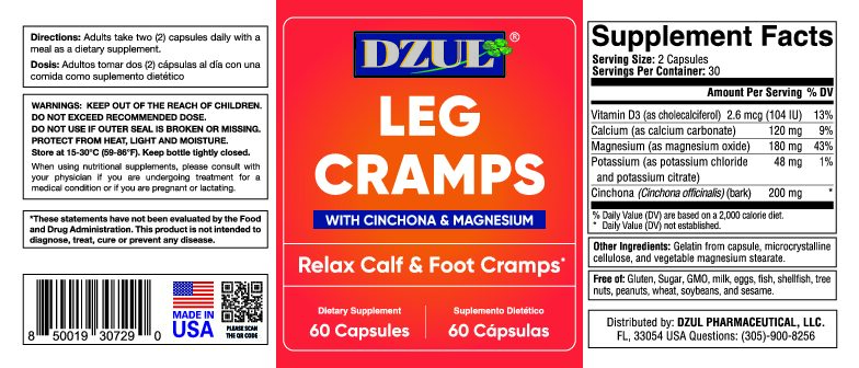 Dzul Nutra 152/60’S Leg Cramp Capsules - Caball Sales