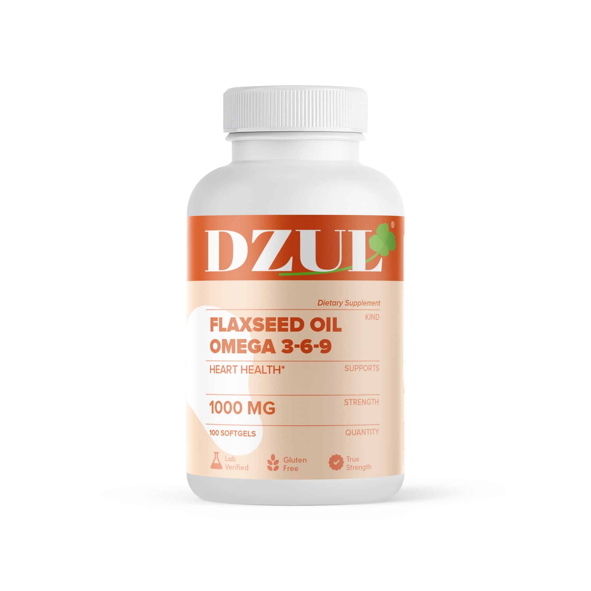 Dzul Nutra 68/100's Flaxseed Oil 1000 mg Softgels - Caball Sales